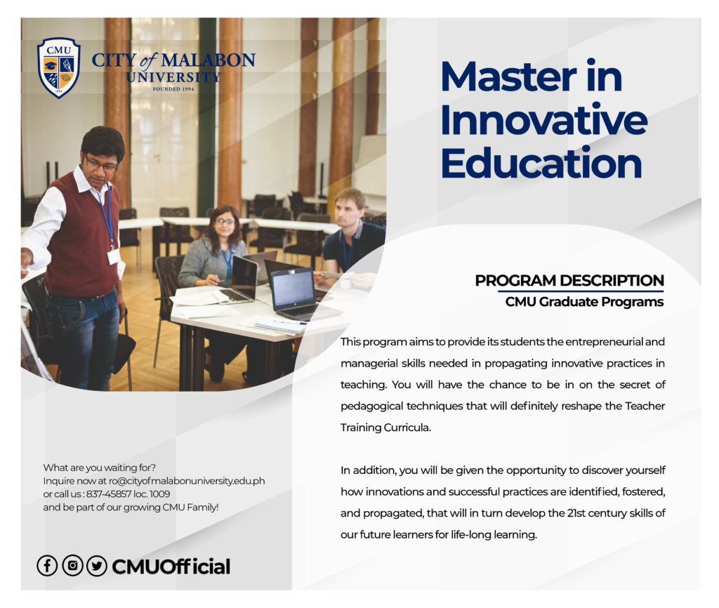 CMU School of Graduate Studies - MIE – City of Malabon University